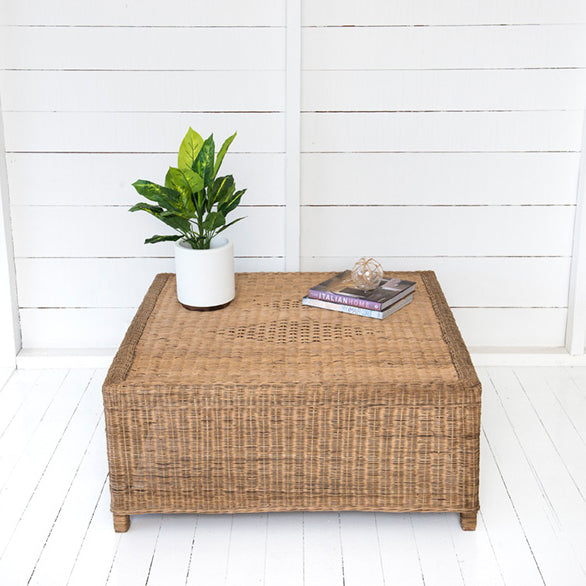 Classic Woven Cane Coffee Table | Coastal Drift Artisan Homewares